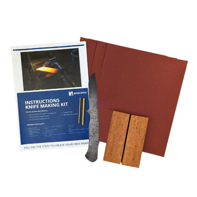 Beginner Knife Making Kit with Hunter/Skinner Water Jet Cut Blank ...
