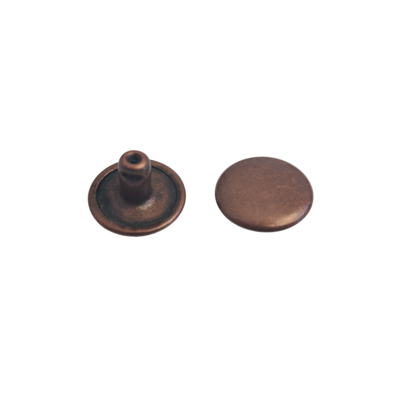 Small Wide Double Cap Rivets 7mm 100 Pack - Antique Copper - Artisan ...